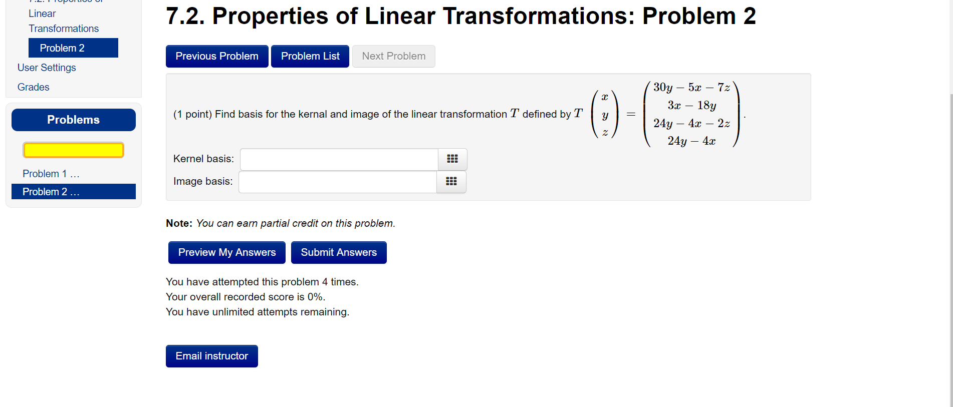 Solved Linear Transformations 7.2. Properties of Linear | Chegg.com