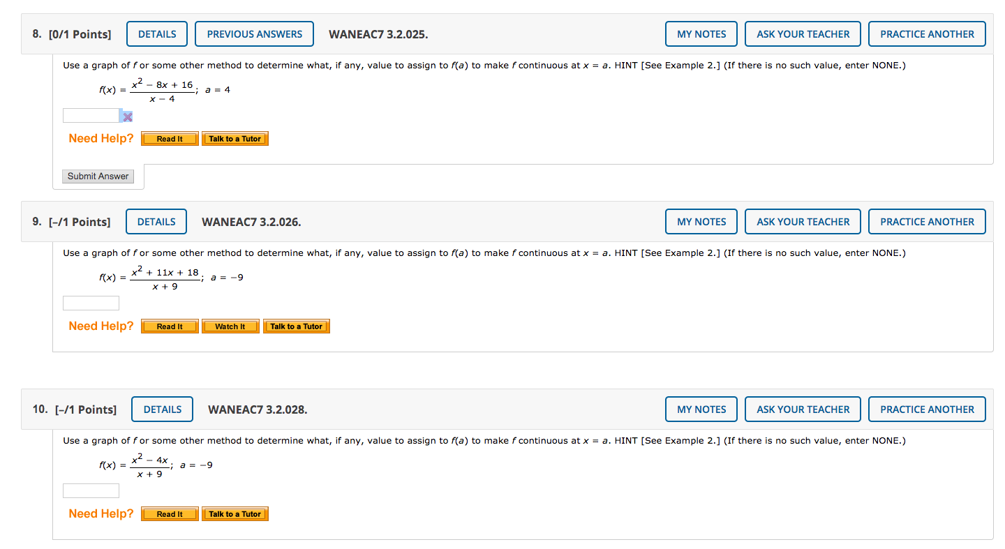 Solved 8. [0/1 Points] DETAILS PREVIOUS ANSWERS WANEAC7 | Chegg.com