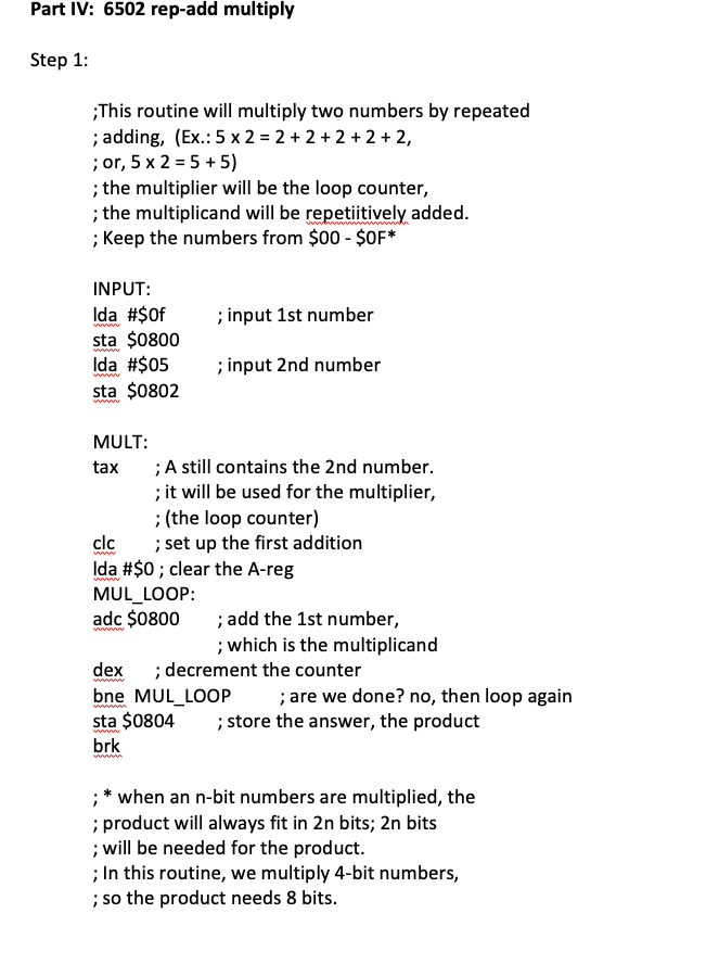 LegV8 repetitive add multiply, flags and conditional | Chegg.com