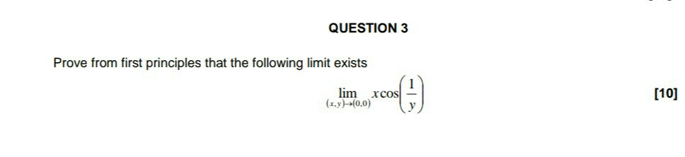 Solved QUESTION 3 Prove from first principles that the | Chegg.com