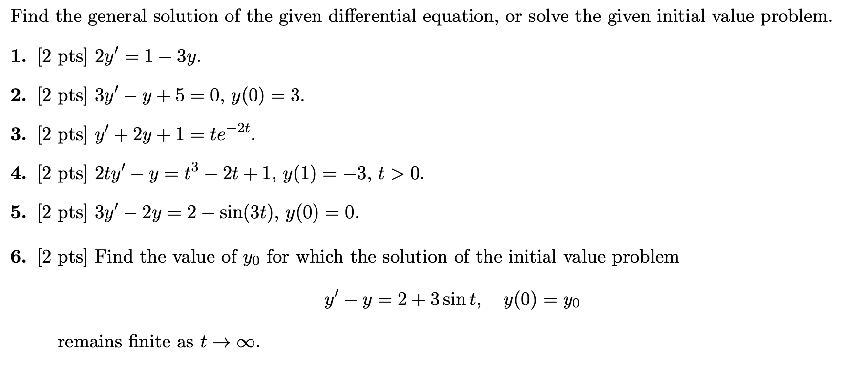 Solved Find the general solution of the given differential | Chegg.com