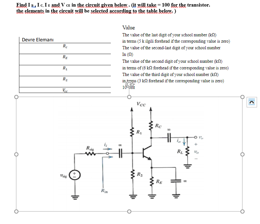 Solved Find IB, Ic, Ie and V ce in the circuit given below. | Chegg.com