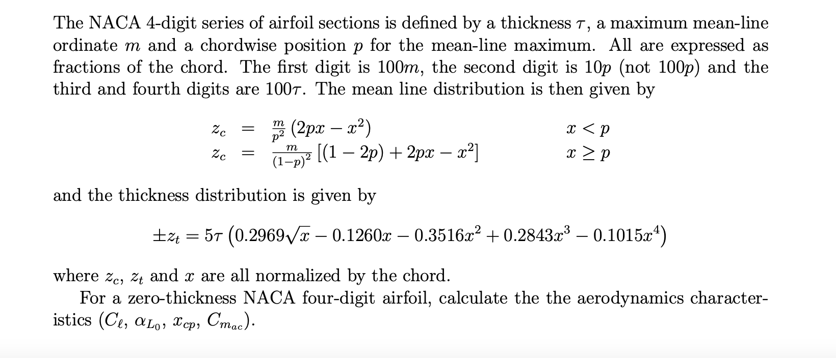 Solved The NACA 4-digit series of airfoil sections is | Chegg.com