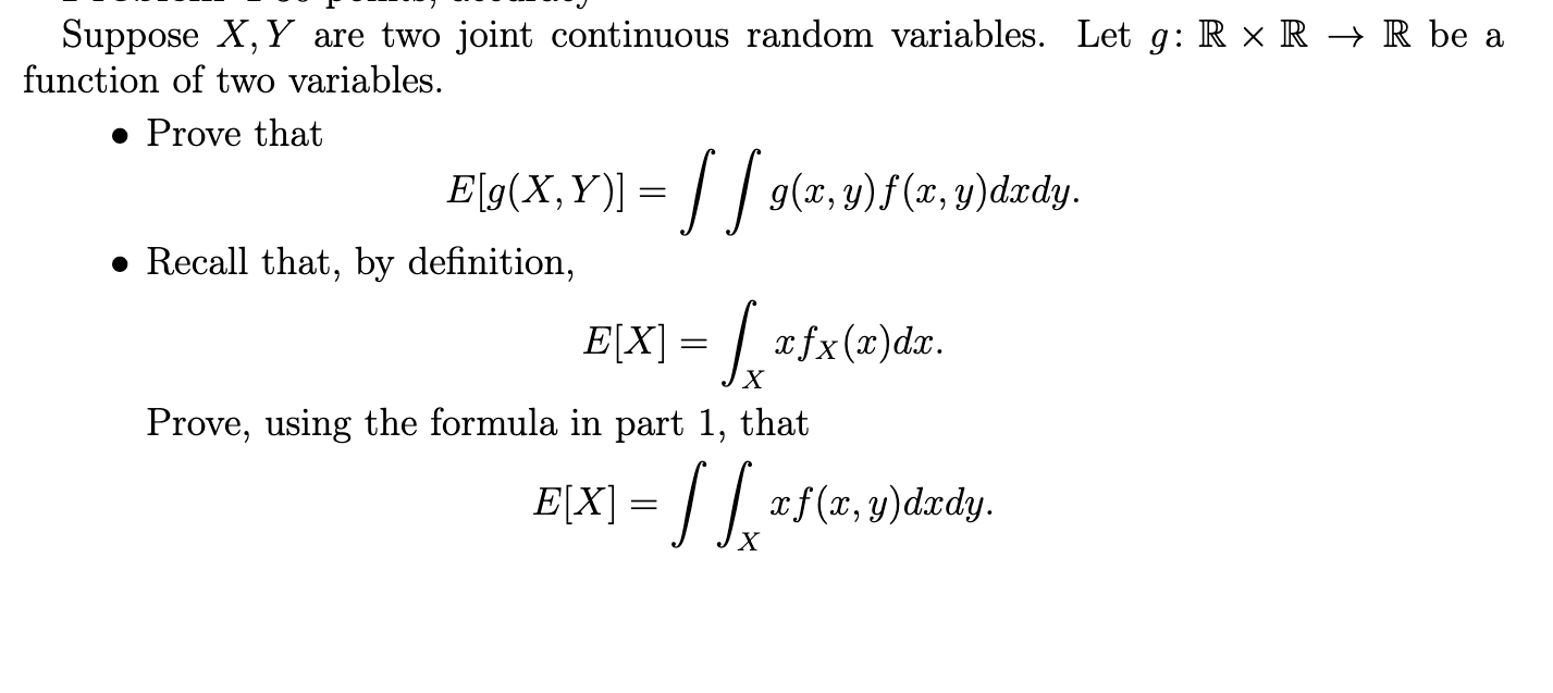 Solved Suppose Xy Are Two Joint Continuous Random 