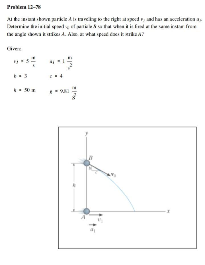 Solved Problem 12-78 At the instant shown particle A is | Chegg.com