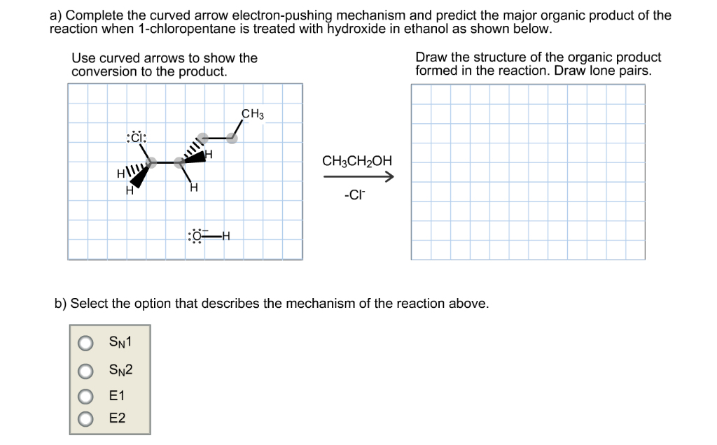 Solved a) Complete the curved arrow electron-pushing | Chegg.com