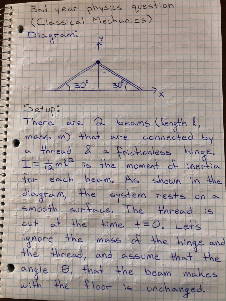 Solved 3rd year physics question (Classical Mechanics) | Chegg.com