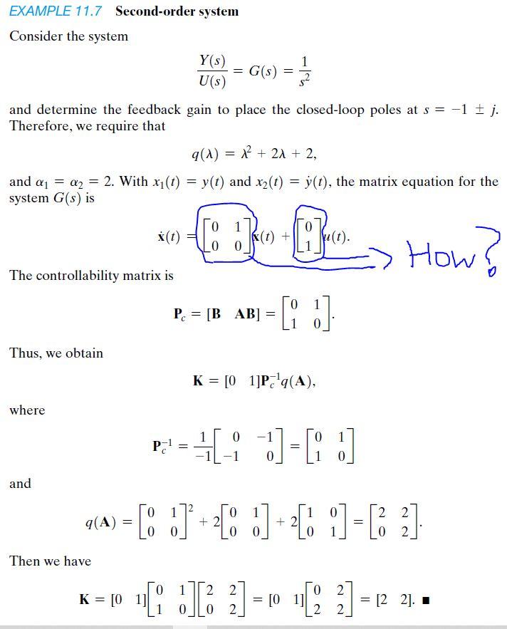 Solved EXAMPLE 11.7 Second-order system Consider the system | Chegg.com