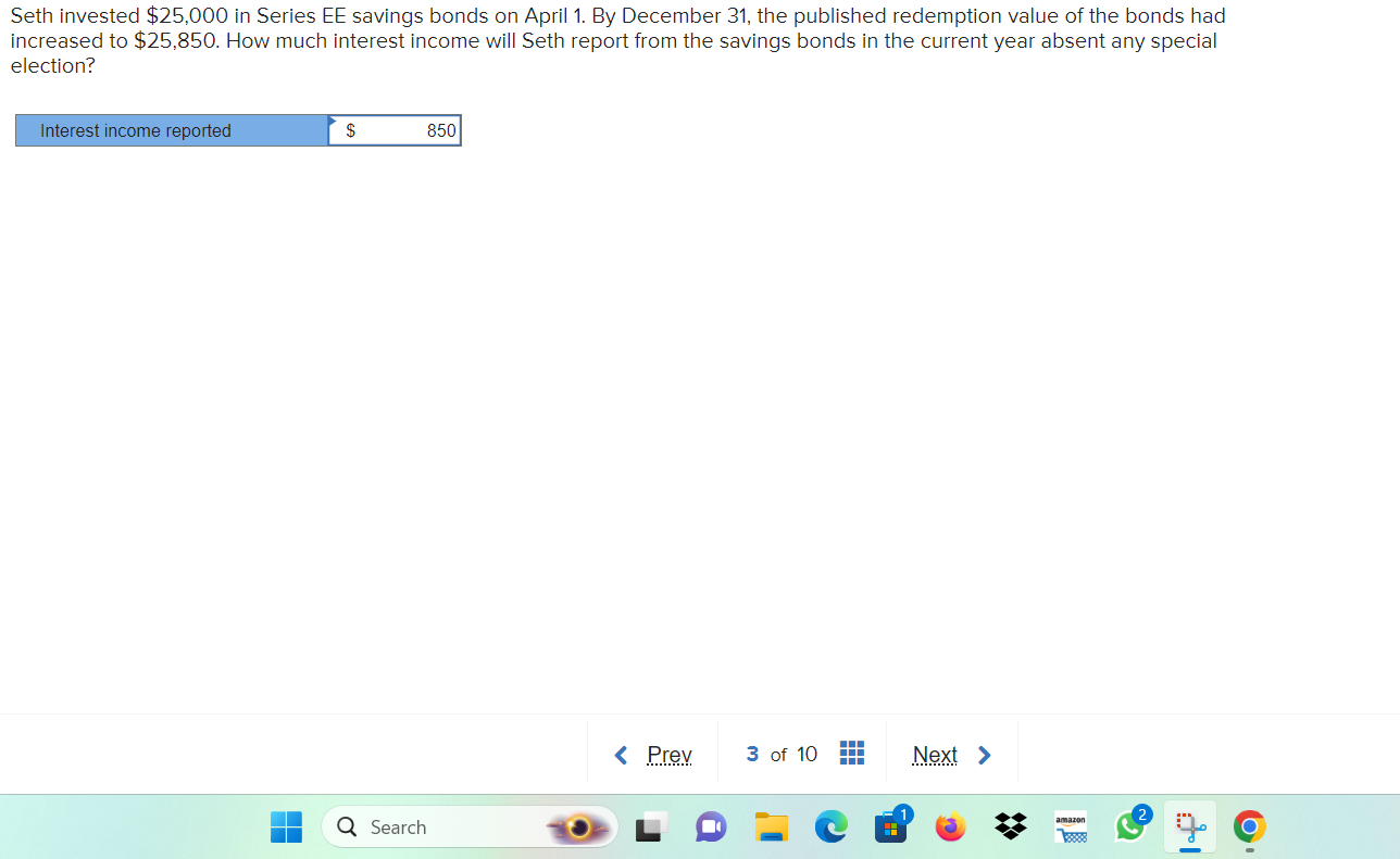 Solved Seth invested $25,000 in Series EE savings bonds on | Chegg.com