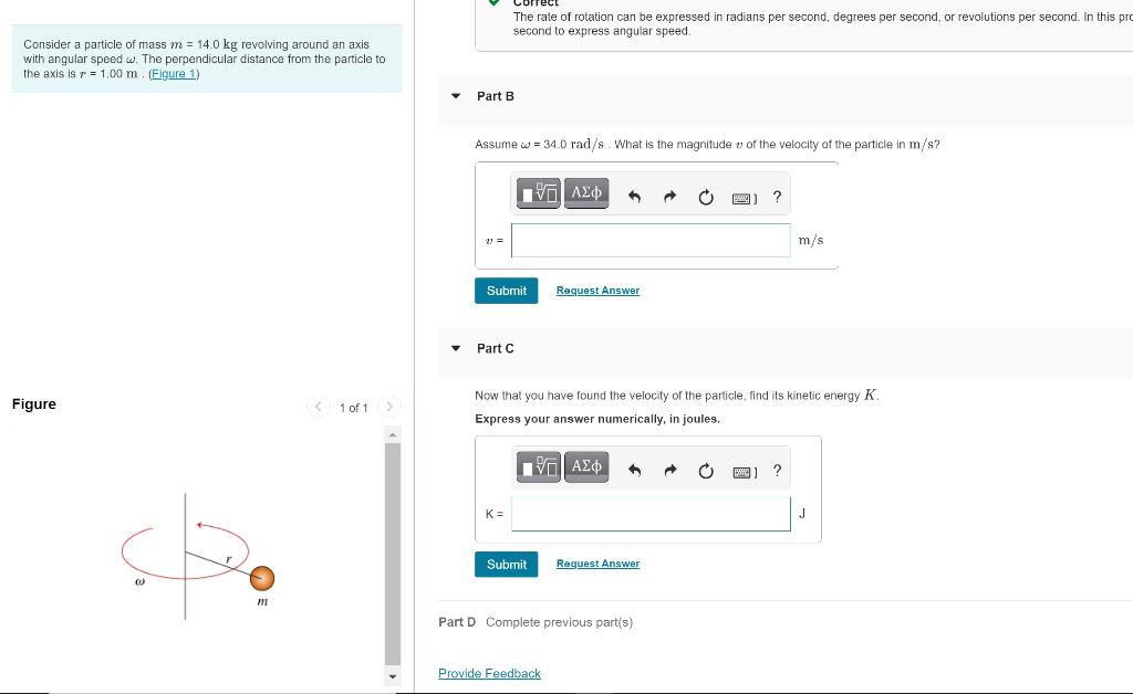 Solved The rate of rotation can be expressed in radians per | Chegg.com
