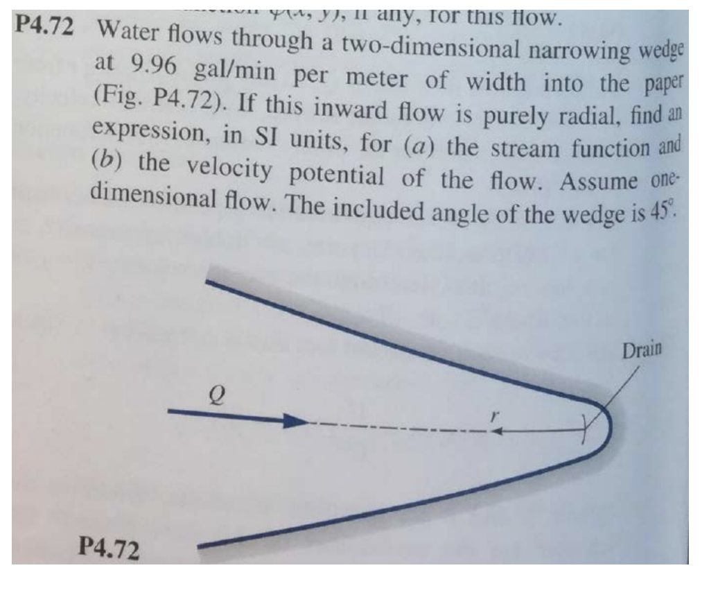 Solved Yin, Y), Il any, for this flow. P4.72 Water flows | Chegg.com