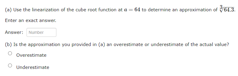 Solved A Use The Linearization Of The Cube Root Function