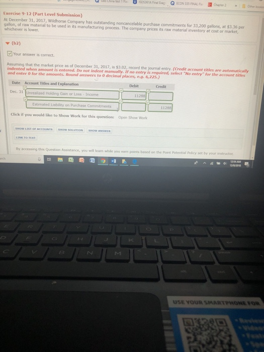 Solved Exercise 9-12 (Part Level Submission) At December 31, | Chegg.com
