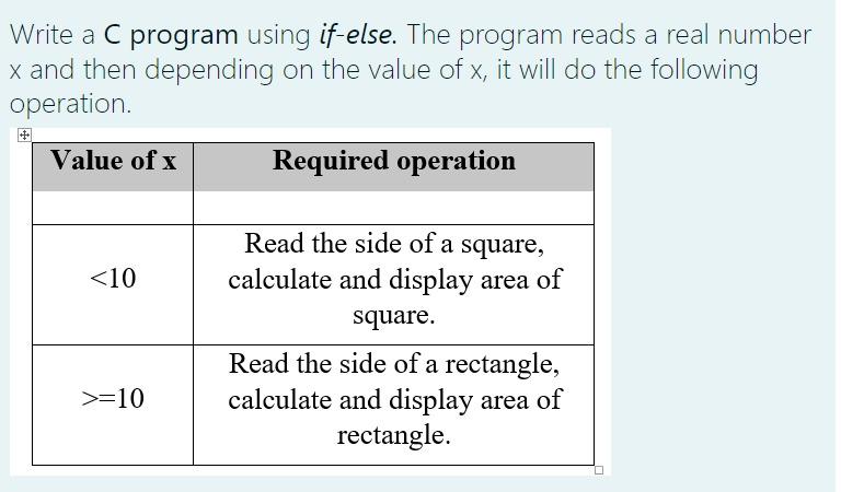 Solved Write a C program using if-else. The program reads a | Chegg.com