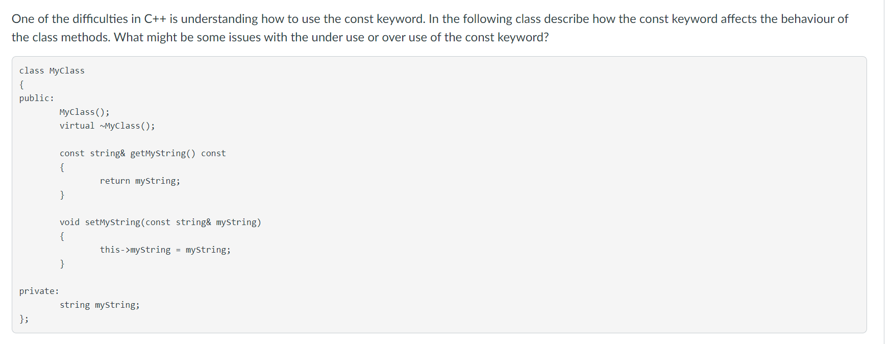 Solved One of the difficulties in C++ is understanding how | Chegg.com