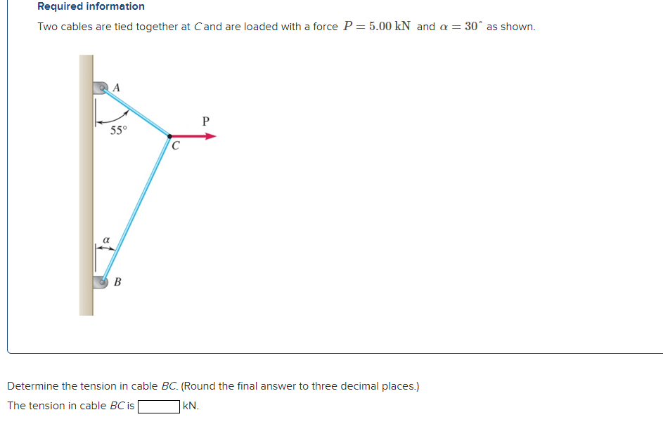 Solved Required informationTwo cables are tied together at C | Chegg.com