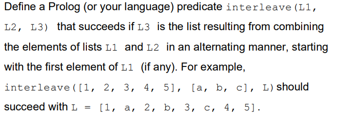 Solved Define a Prolog (or your language) predicate | Chegg.com