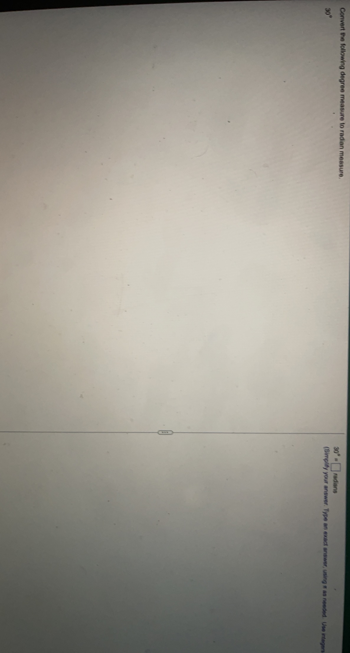Solved Convert the following degree measure to radian | Chegg.com