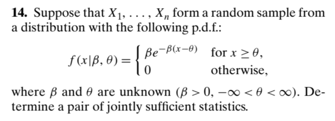 Solved 14. Suppose that X1,…,Xn form a random sample from a | Chegg.com