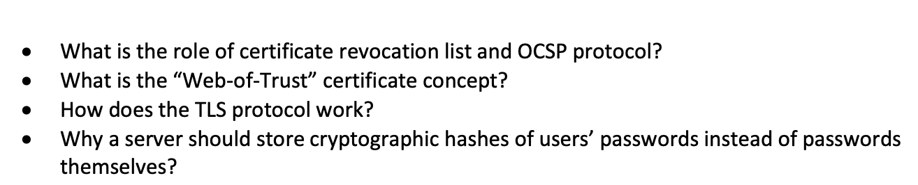 Solved What is the role of certificate revocation list and | Chegg.com