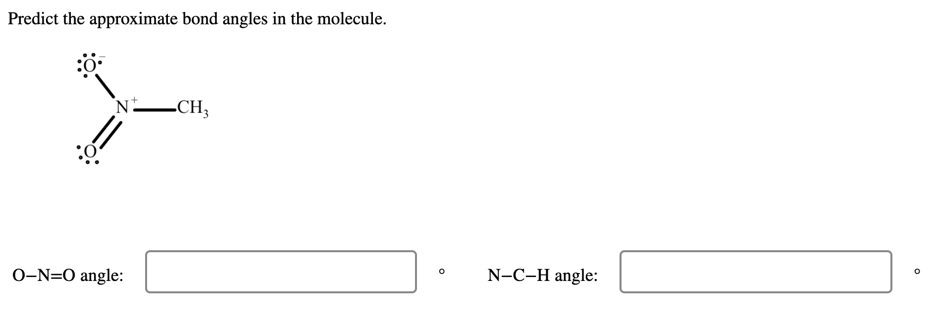 Solved Predict the approximate bond angles in the molecule. | Chegg.com