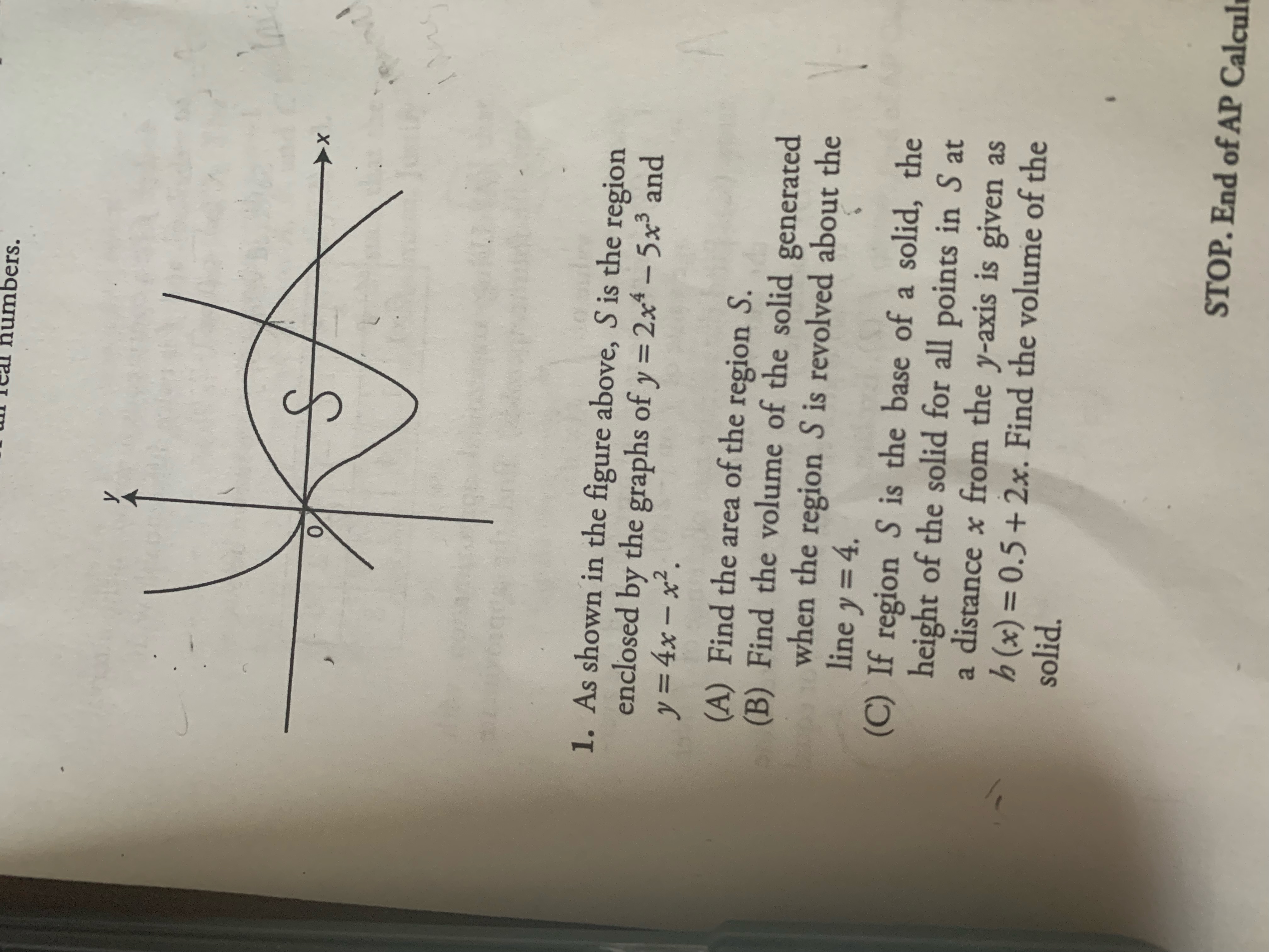 [Solved]: 1. As shown in the figure above, S is the region