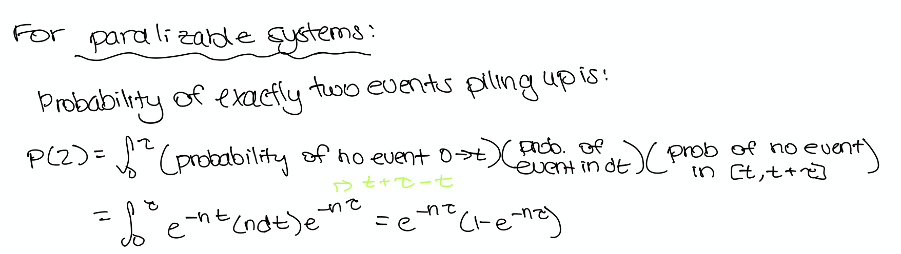 Solved For paralizable systems : Probability of exactly two | Chegg.com