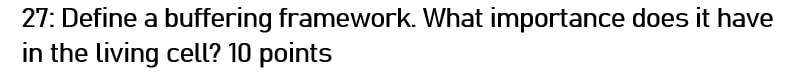 Solved 27: Define a buffering framework. What importance | Chegg.com
