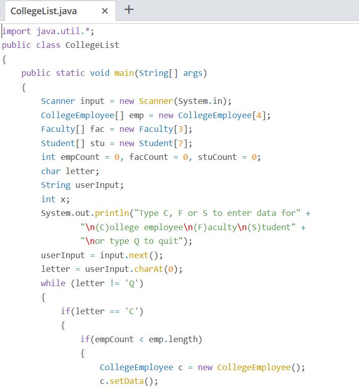 Solved Please Answer in JAVA Develop a set of classes for a | Chegg.com