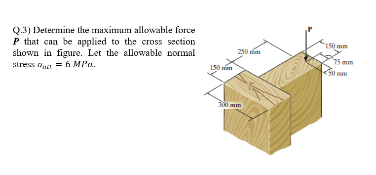 Solved Q.3) Determine the maximum allowable force P that can | Chegg.com