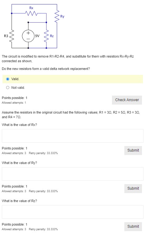Solved The circuit is modified to remove R1-R2-R4, and | Chegg.com