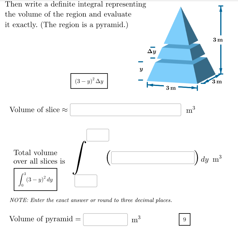 Solved Then write a definite integral represen the volume of | Chegg.com