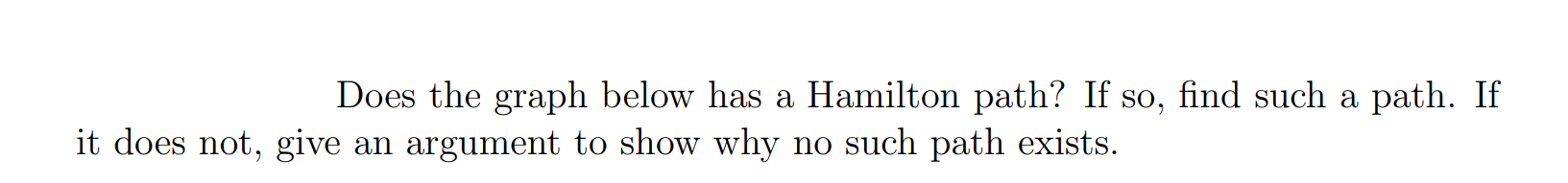 Solved Does the graph below has a Hamilton path? If so, find | Chegg.com