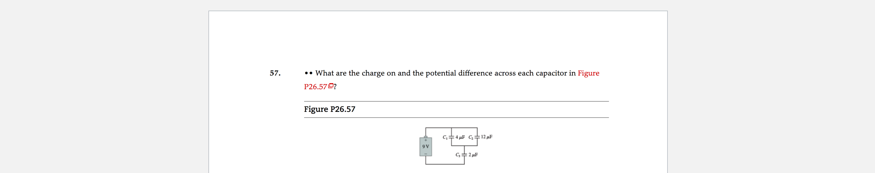 Solved What Are The Charge On And The Potential Difference 3340