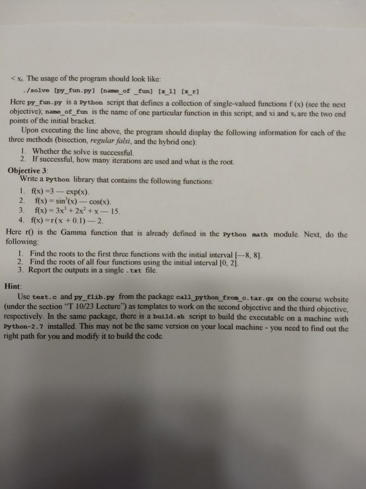 Python/C Lab Assignment: A Hybrid Bracketing | Chegg.com