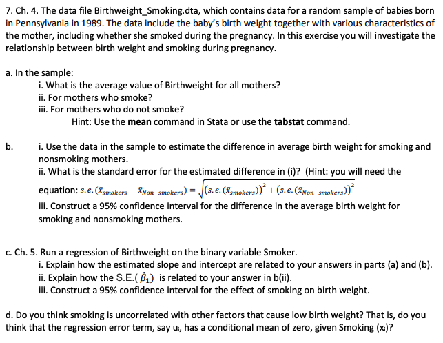 Solved Using The Stata Software Please Provide Guidance On 