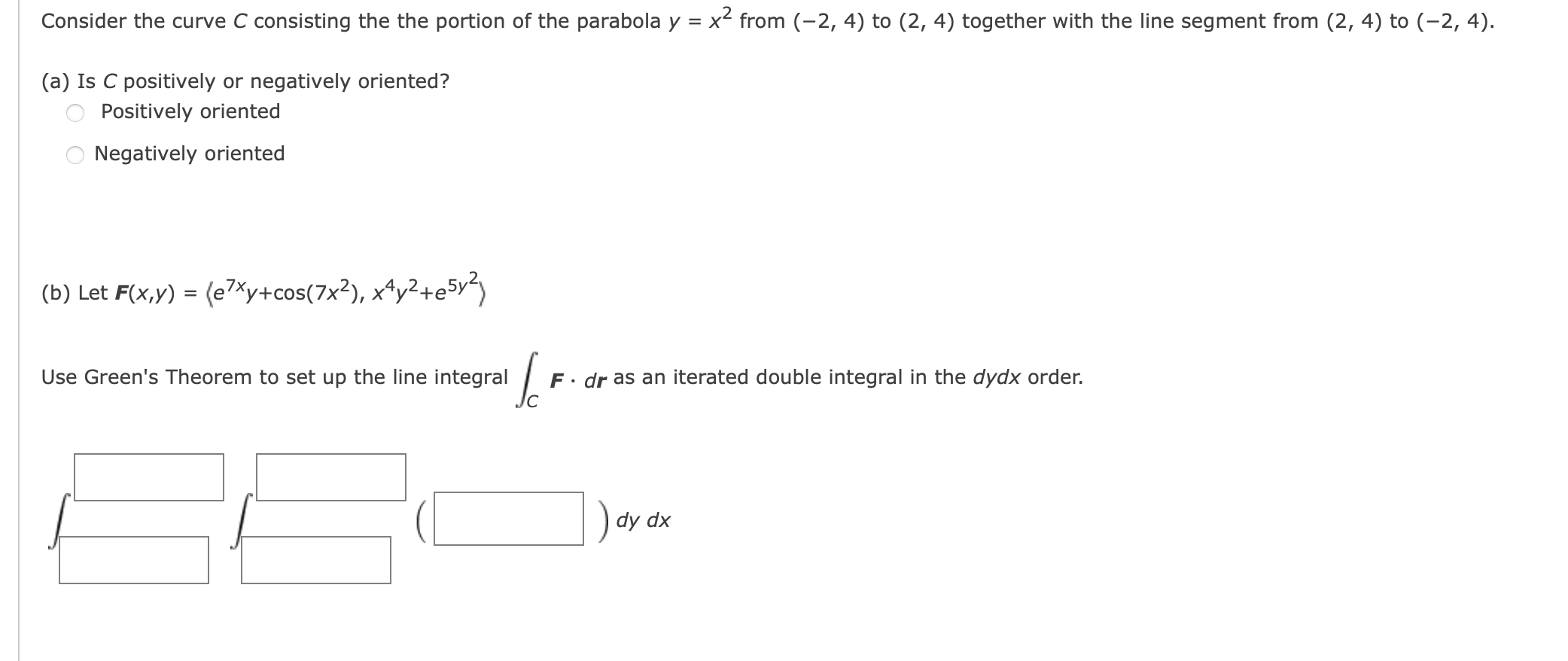 Solved Consider the curve C consisting the the portion of | Chegg.com