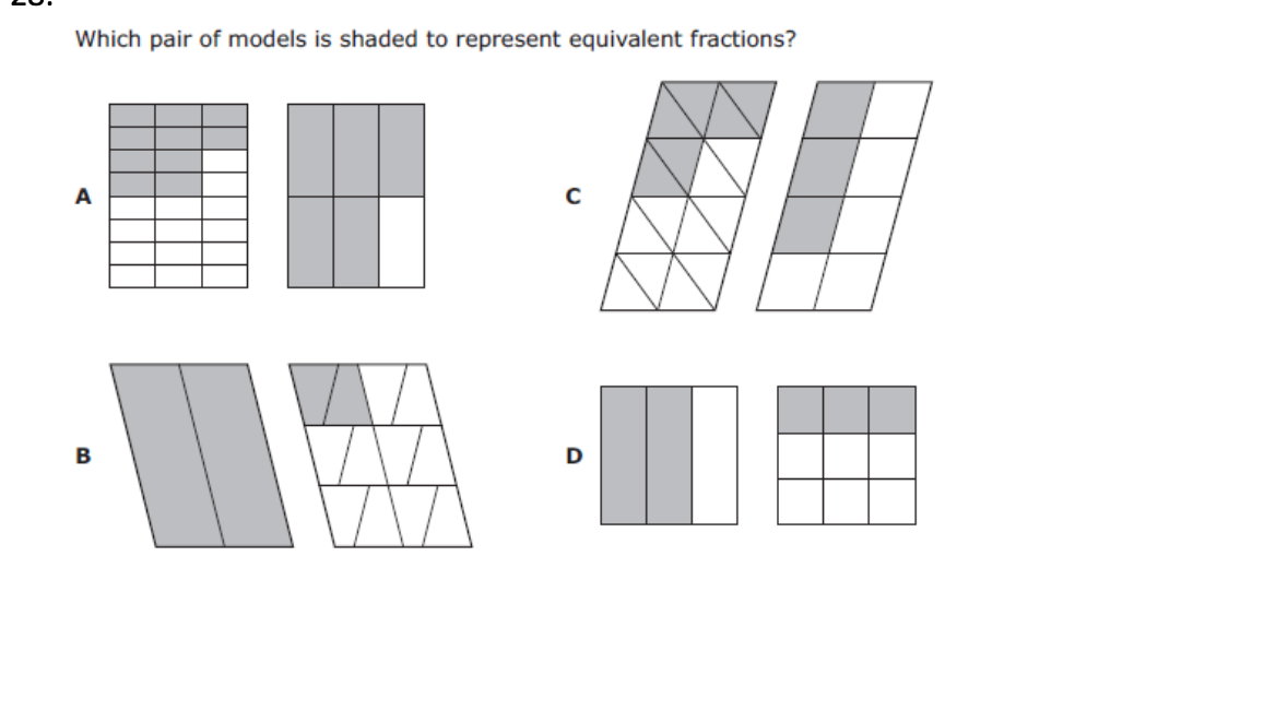 Solved Which pair of models is shaded to represent | Chegg.com