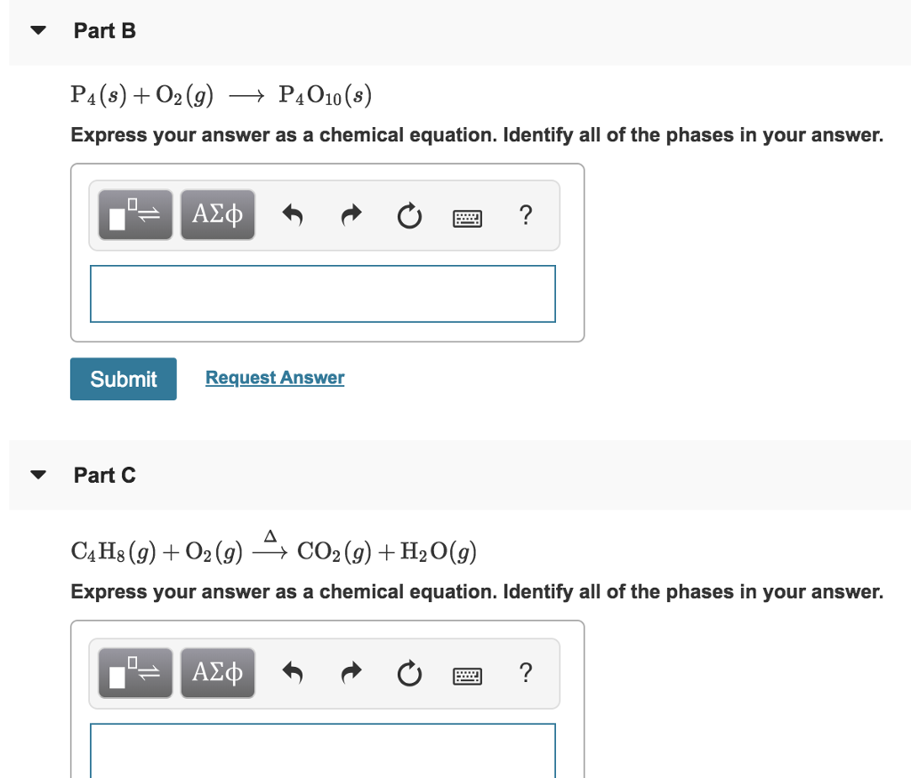 Solved Part B P4(s) 02(g)P4010(s) Express your answer as a | Chegg.com