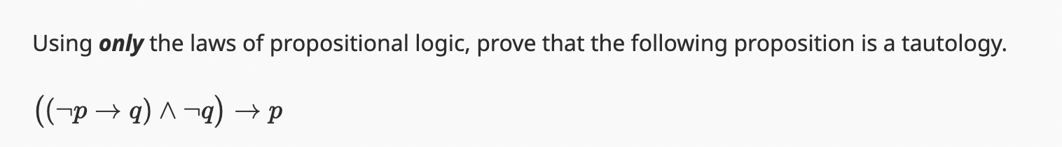 Solved Using only the laws of propositional logic, prove | Chegg.com