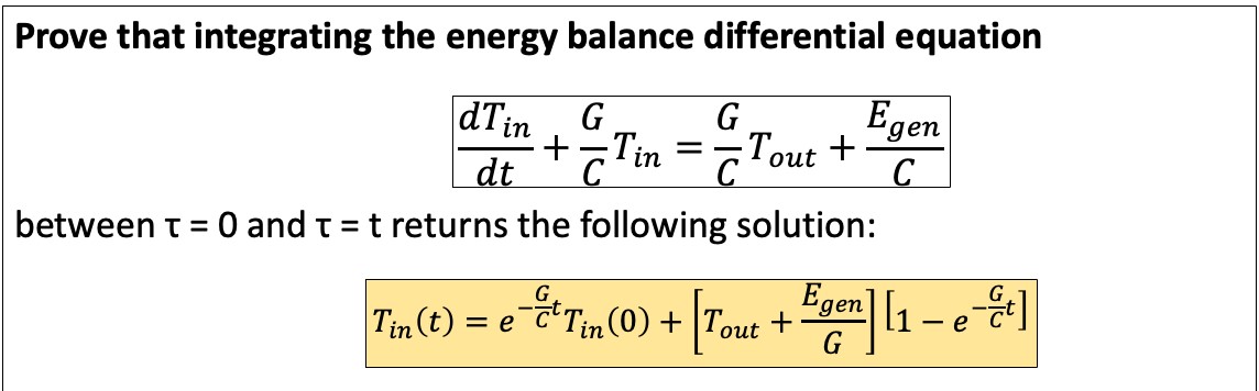 Solved Prove that integrating the energy balance | Chegg.com