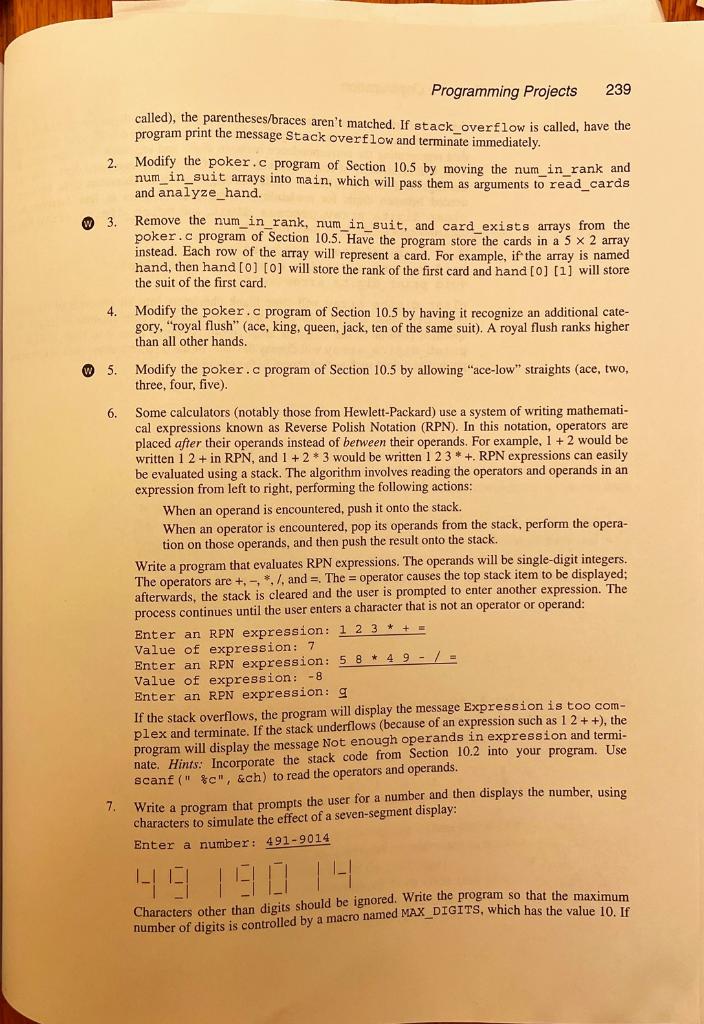 Solved 238 Chapter 10 Program Organization For each of the | Chegg.com