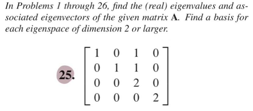 Solved In Problems 1 Through 26 Find The Real Eigenvalues