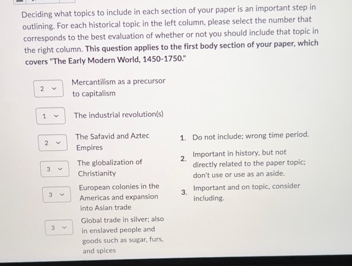 Deciding what topics to include in each section of | Chegg.com