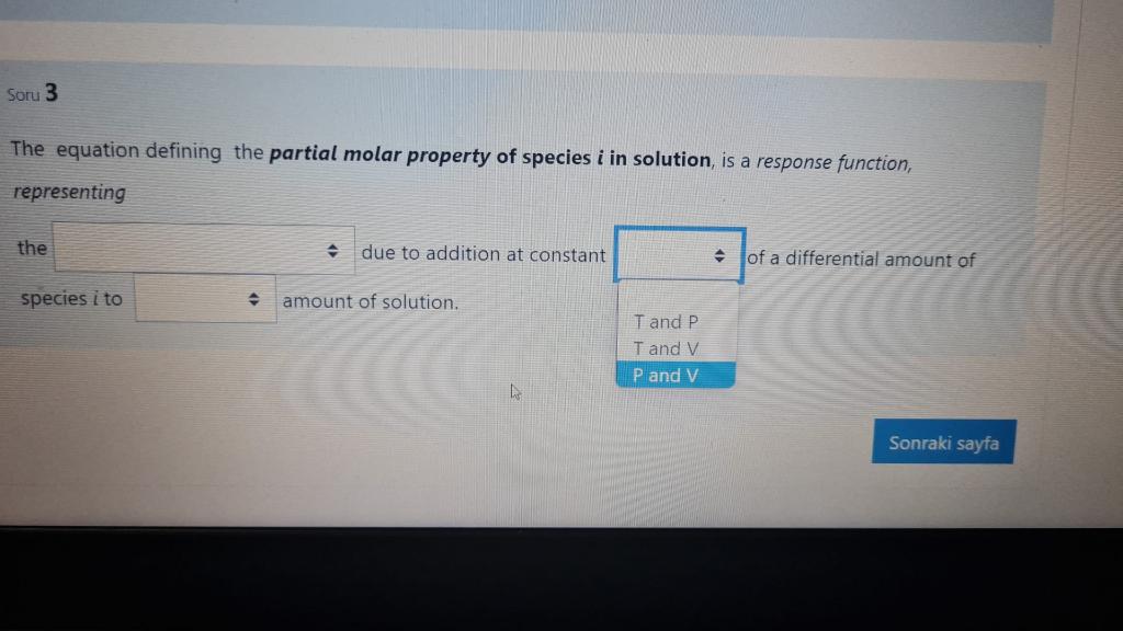 Solved The equation defining the partial molar property of | Chegg.com