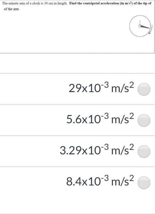 Solved The minute am sa clock is 30 cm in length Find the | Chegg.com