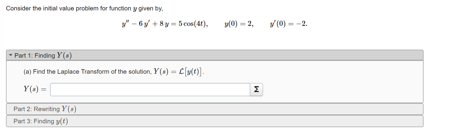 Solved Consider the initial value problem for function y | Chegg.com