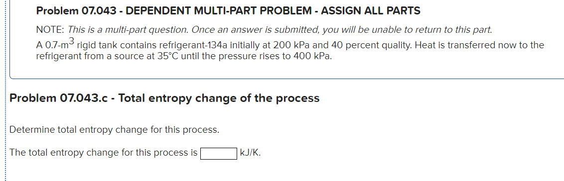 Solved Problem 07.043 - DEPENDENT MULTI-PART PROBLEM - | Chegg.com Solved Problem 07.043 - DEPENDENT MULTI-PART PROBLEM - | Chegg.com