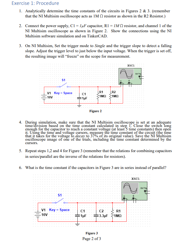 Solved RC Circuit Transient Response Introduction: The | Chegg.com Solved RC Circuit Transient Response Introduction: The | Chegg.com