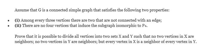 Solved Assume that G is a connected simple graph that | Chegg.com